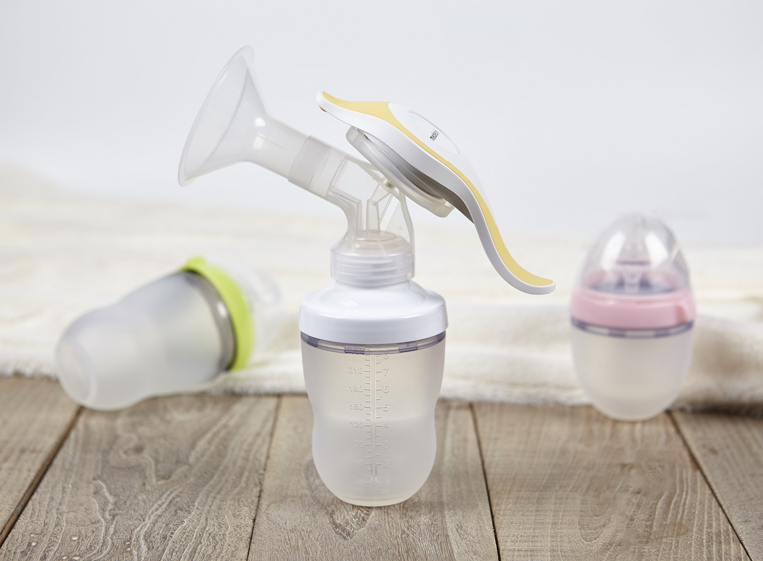 Papablic Direct Pump Bottle Adapter for Medela, Ameda Breastpumps to Use with Comotomo Baby Bottle, 2 Pack