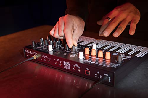 Arturia MicroFreak 25-Key Paraphonic Hybrid Hardware Synthesizer Bundle with Power Supply, MIDI Cables, and Austin Bazaar Polishing Cloth