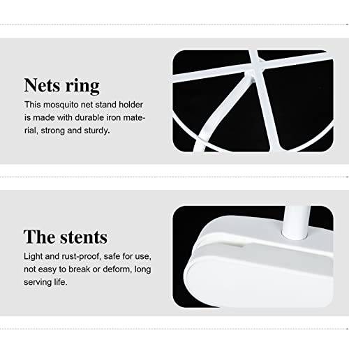 NUOBESTY Mosquito Net Stand, Mosquito Net Holder Clip- On Crib Canopy Holder Rack Mosquito Net Accessories for Baby Crib Bed