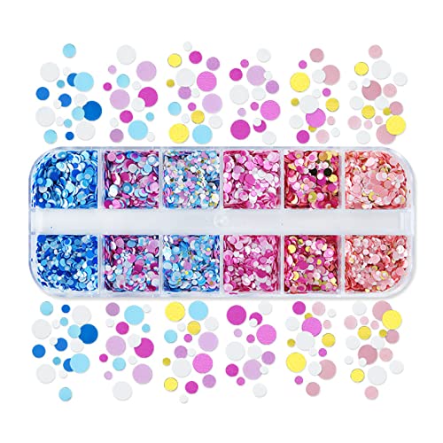 Round Glitter Resin Fillings Flakes Sequins Epoxy Resin Mold Filler for DIY Jewelry Making Nail Art Decor