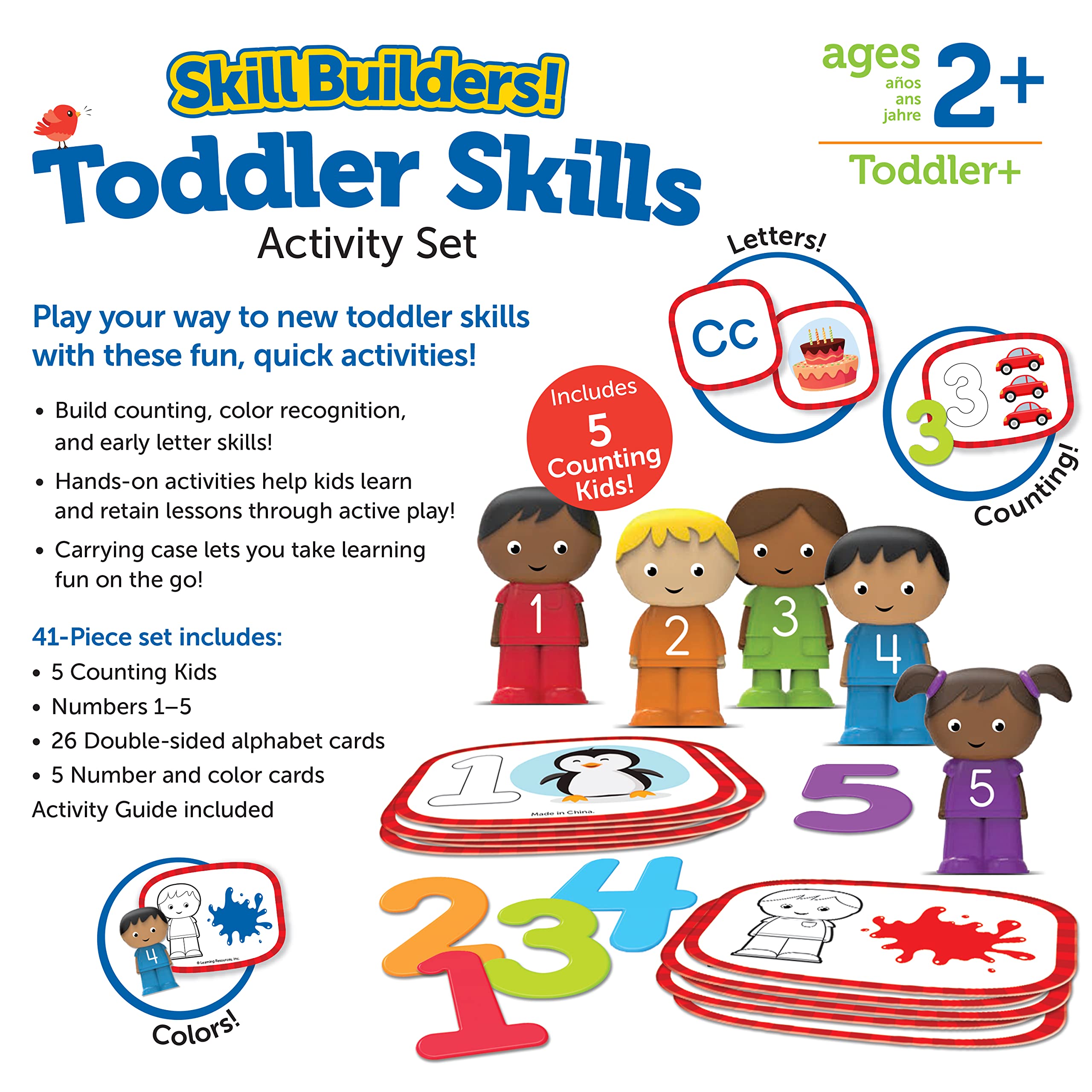 Learning Resources Skill Builders! Toddler Skills - Toddler Learning Materials, Homeschool Preschool Supplies, Teaching Cards for Toddlers, Ages 2+,41 Piece Set