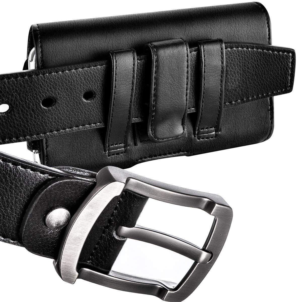 Stronden iPhone SE (2022, 2020) iPhone 8 iPhone 6S 7 Belt Case with Clip, Leather Belt Clip Case Holster Pouch Cell Phone Holder (Fits Otterbox Symmetry Case On)