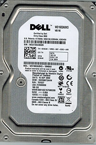 Western Digital WD1602ABKS-18N8A0 160GB DCM: DGRNNT2AHN