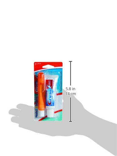 Oral Care 2-Piece Travel Size Set w/ Toothpaste & Folding Toothbrush (Pack of 12), Colors May Vary, TSA Approved