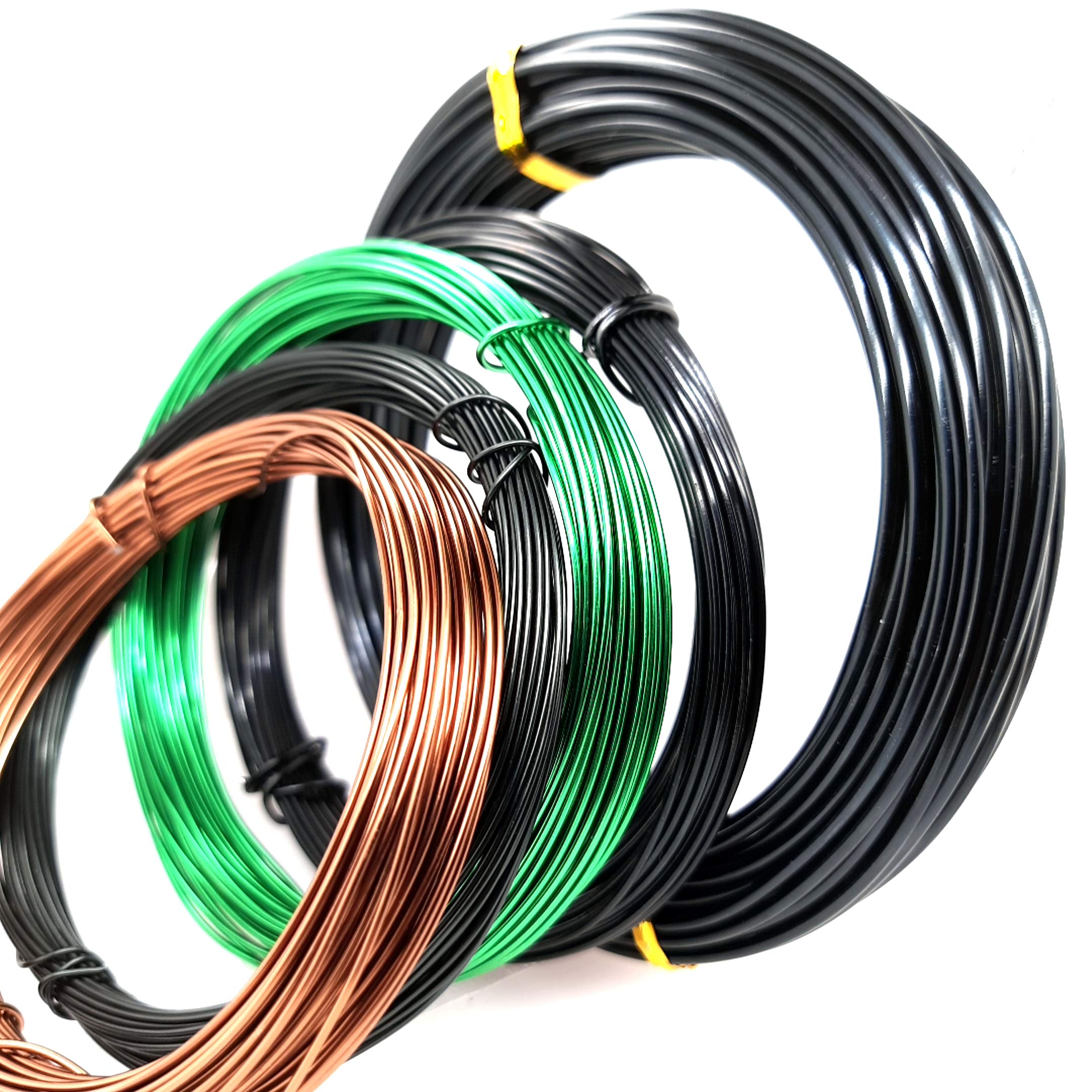 Bonsai Wire for Bonsai Tree Total 164 Feet 5 Rolls 3 Sizes 0.8 mm, 1.0 mm, 1.2 mm and 2.0 mm Aluminum Wire by CRAFT WIRE