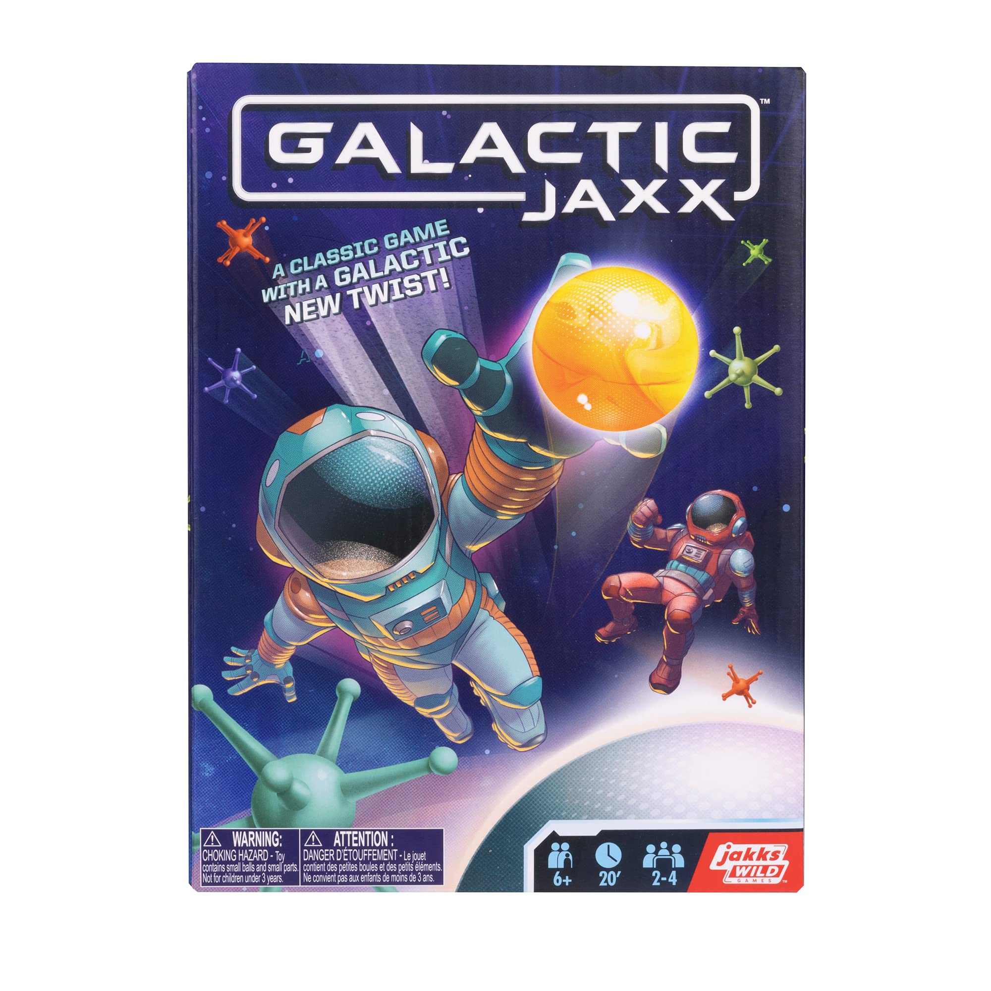 Galactic Jaxx Board Game | Jakks Wild Games | Strategy Board-Game | Family Game for Adults and Kids | 2 to 4 Players | Average playtime 20 minutes | Ages 6+