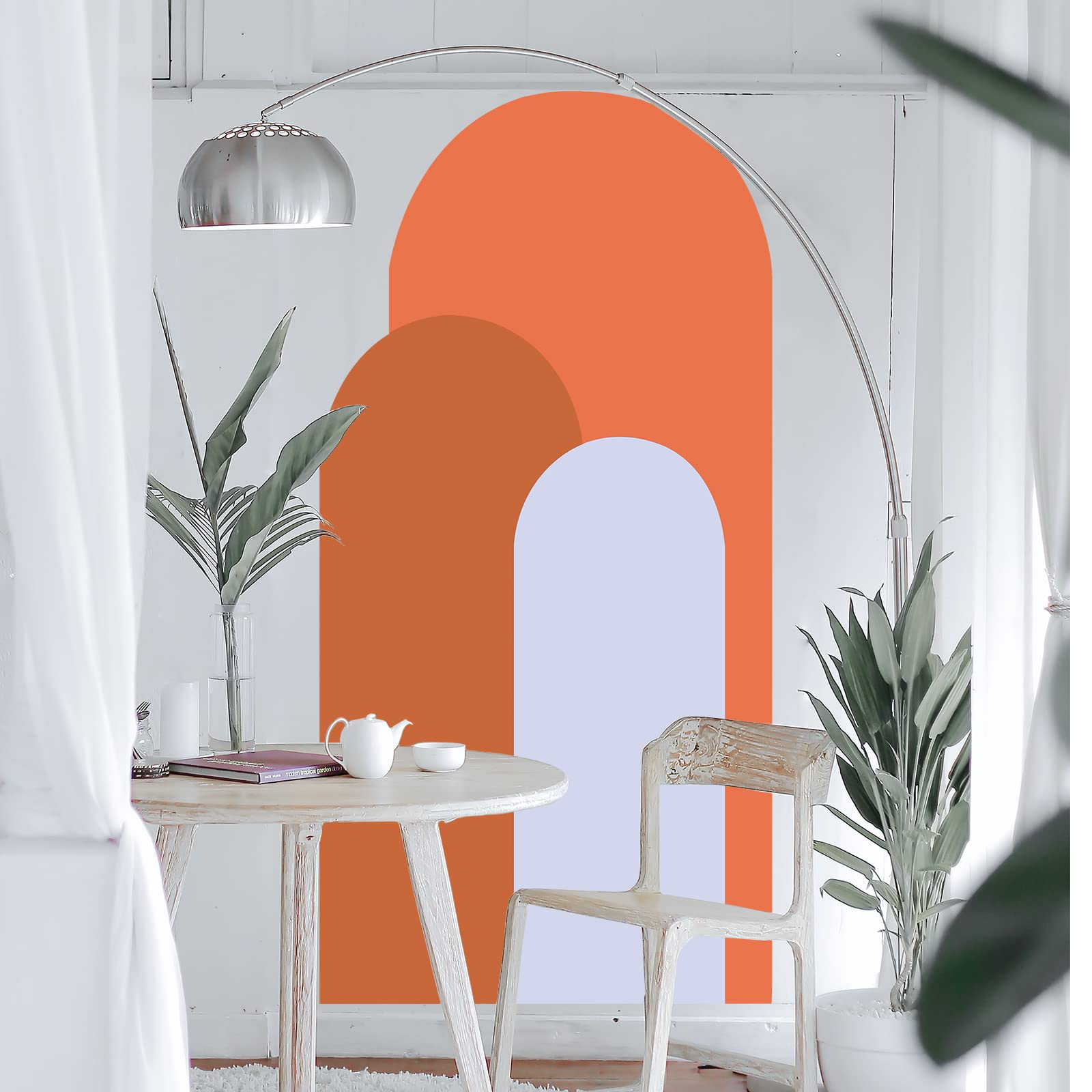 Boho Arch Wall Decal Decor, YALINKA Modern Simple Style Taller Arch Wall Sticker, Removable Peel and Stick Art Murals Wall Accent for Living Room Bedroom Nursery Decoration (Style 1)