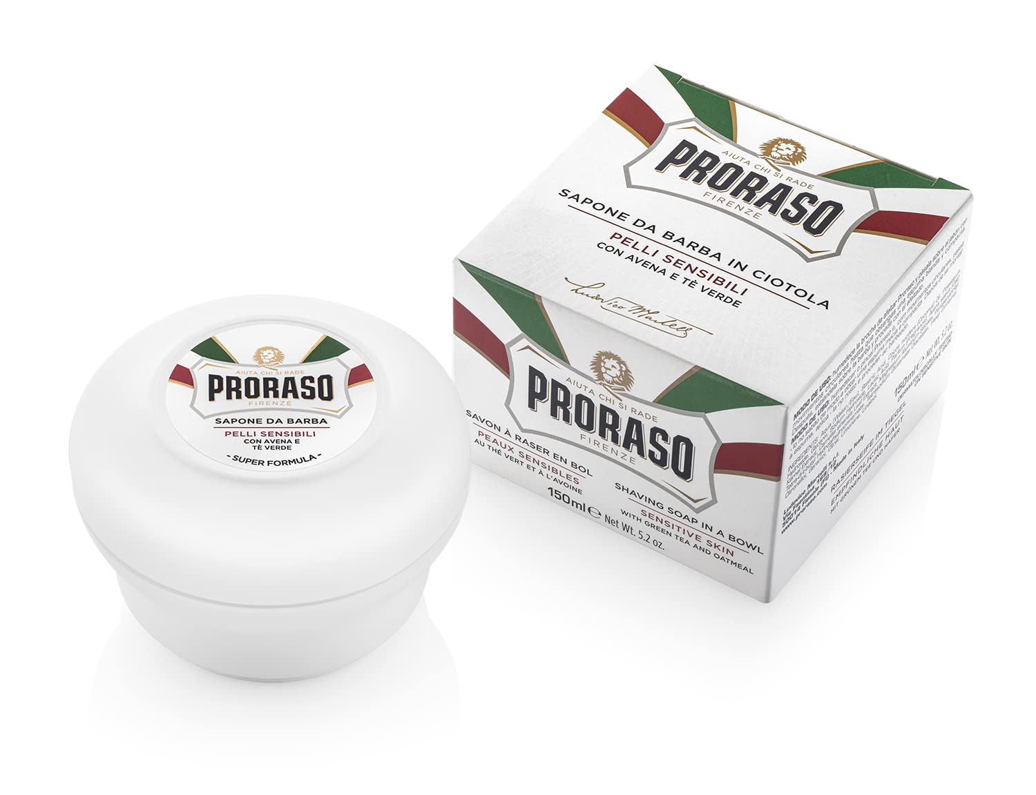 Proraso Shaving Soap in a Bowl, Sensitive Skin, 5.2 Oz