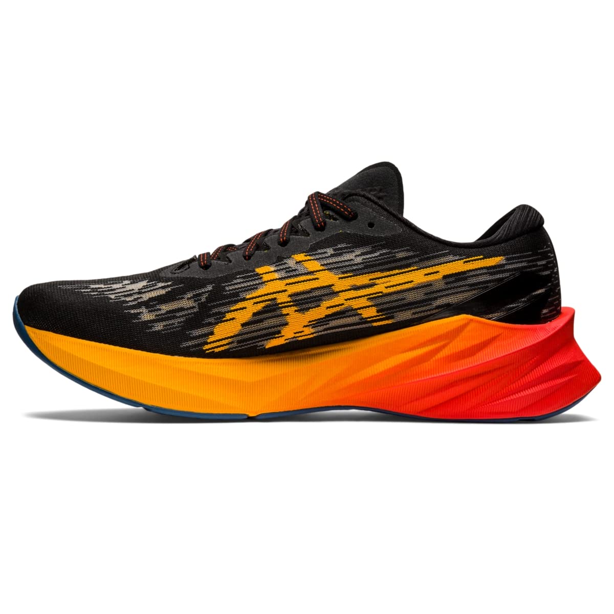 ASICS Men's NOVABLAST 3 LITE-SHOW Running Shoes, 12.5, BLACK/NEW LEAF