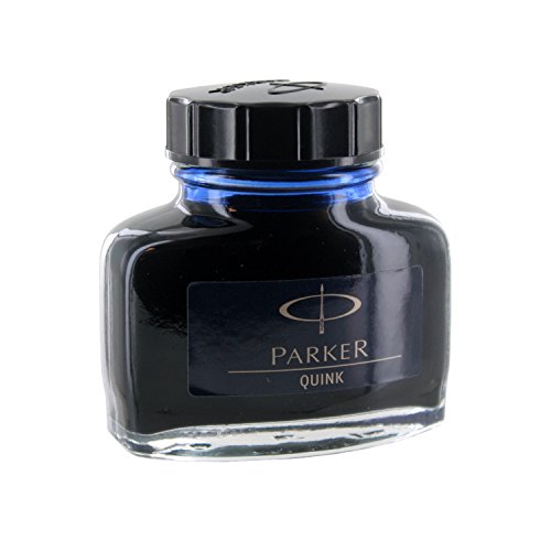 Parker Quink 2-oz Ink Bottle for Fountain Pens, Blue-Black Ink, 1 Bottle (3007100)