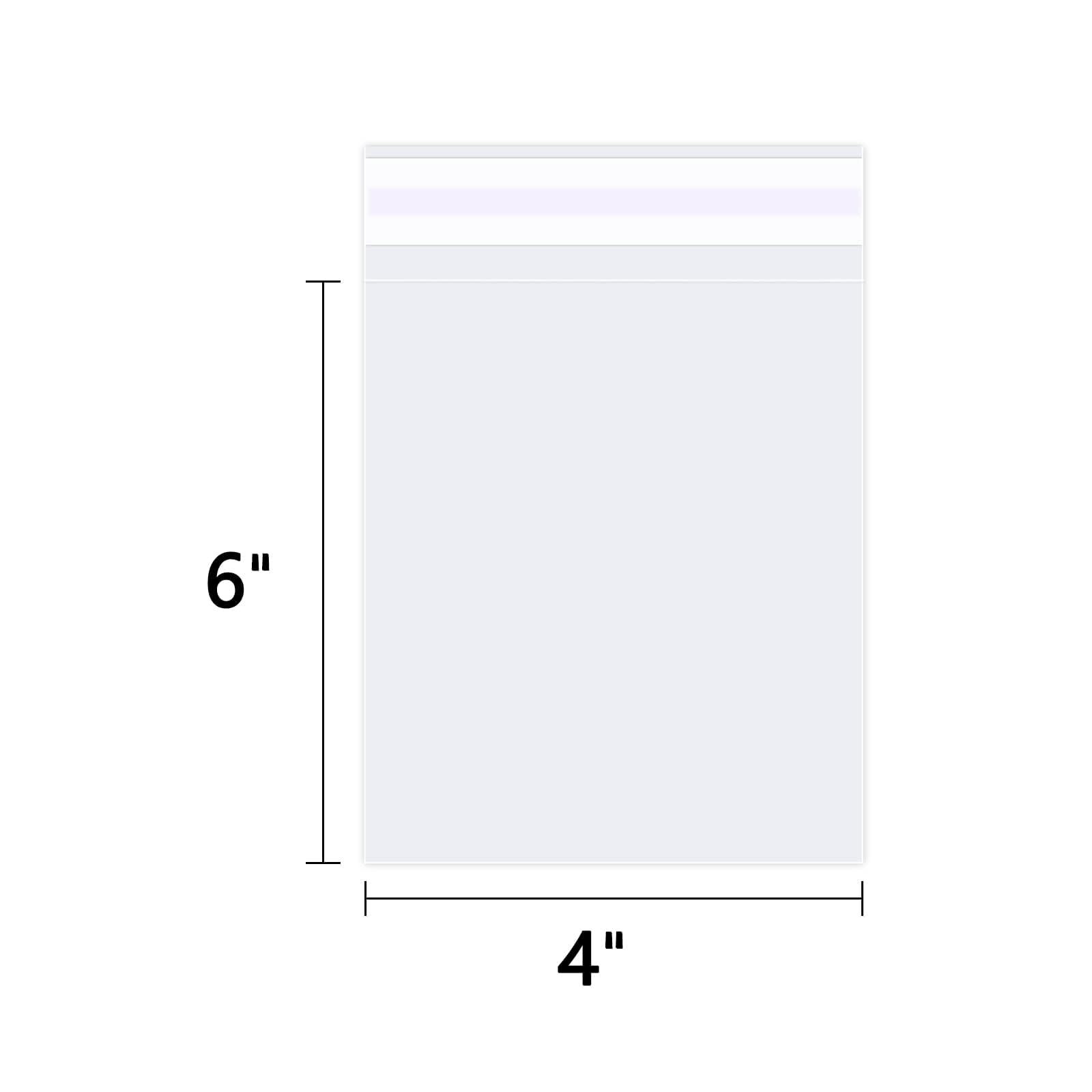 WEPOLY - 4" x 6" (100 Count) Clear Small Cellophane Bags - Self Sealing Cello Plastic Poly Bags- for Photo, Jewely, Bakey, Treats, Candies