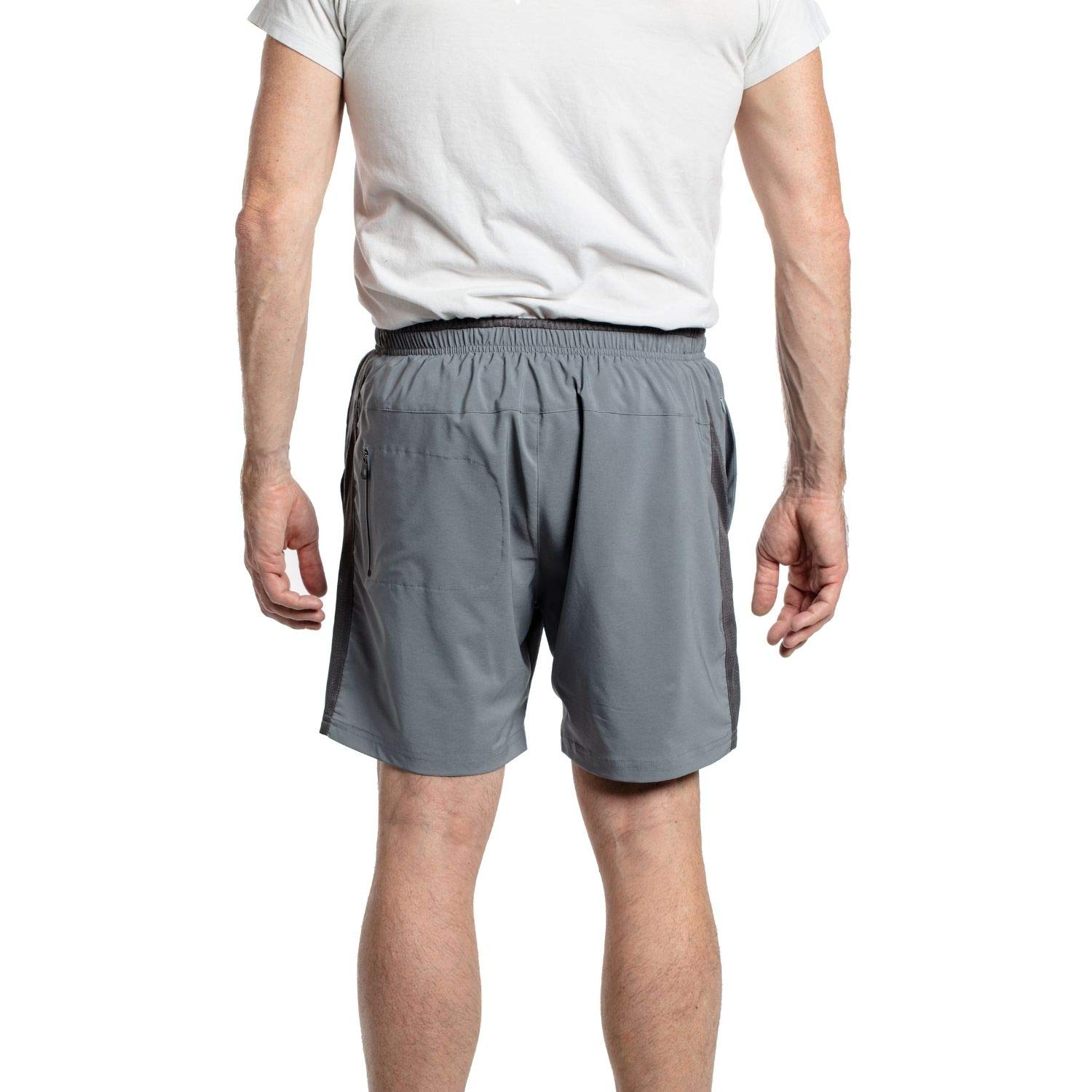 Baddle Men’s 2 in 1 Pickleball Short (Shadow, Large)
