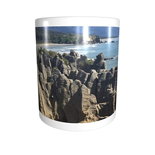 BAFAFA Rocks Scenic Printed Coffee Mugs Porcelain Coffee Cups With Handle Insulated Coffee Glass Ceramic Mugs for Tea Latte Cappuccino Cocoa