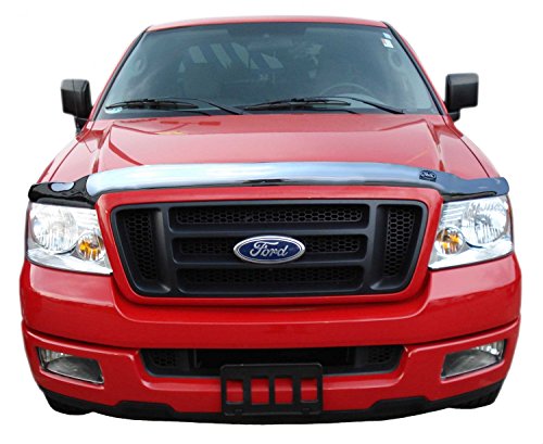 Auto Ventshade [AVS] Hood/Bug Shield | 2004 - 2008 Ford F-150 (Behind Grille), 2006 - 2008 Lincoln Mark LT (Behind Grille), Medium Profile - Chrome, 1 pc. | 680033