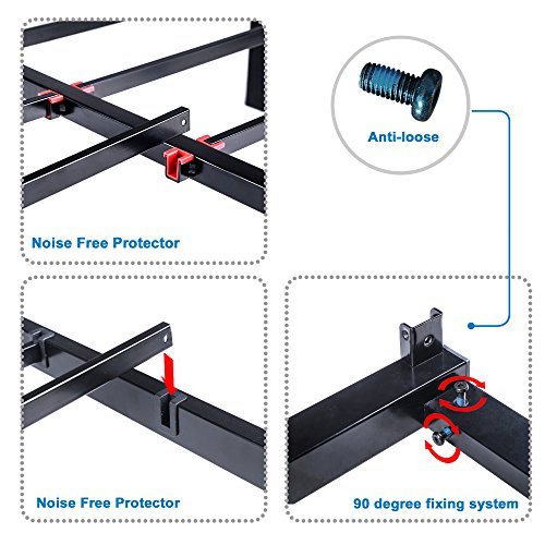 V&LX 14 inch Tall (Queen) Heavy-Duty Steel Slats/1.0T Steel Frame/V1401/Bed Frame (Queen)