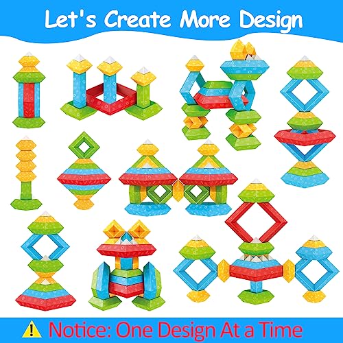 Montessori Toys for 2 3 4 5 Year Old Boy Girl, 30 Pcs Pyramid Stacking Building Blocks for Toddlers 1-3 Age 1-2 2-4 Kids STEM Stackable Sensory Educational Toy Fine Motor Classroom Manipulative Gift