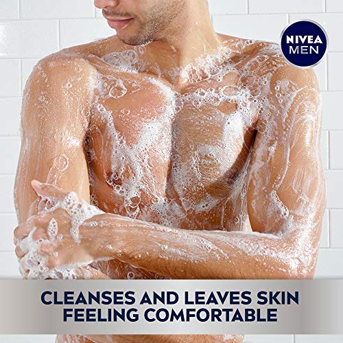 Nivea Men Shower & Shave Body Wash, Shower, Shave and Shampoo With Moisture, 16.9 fl. oz, Pack of 3