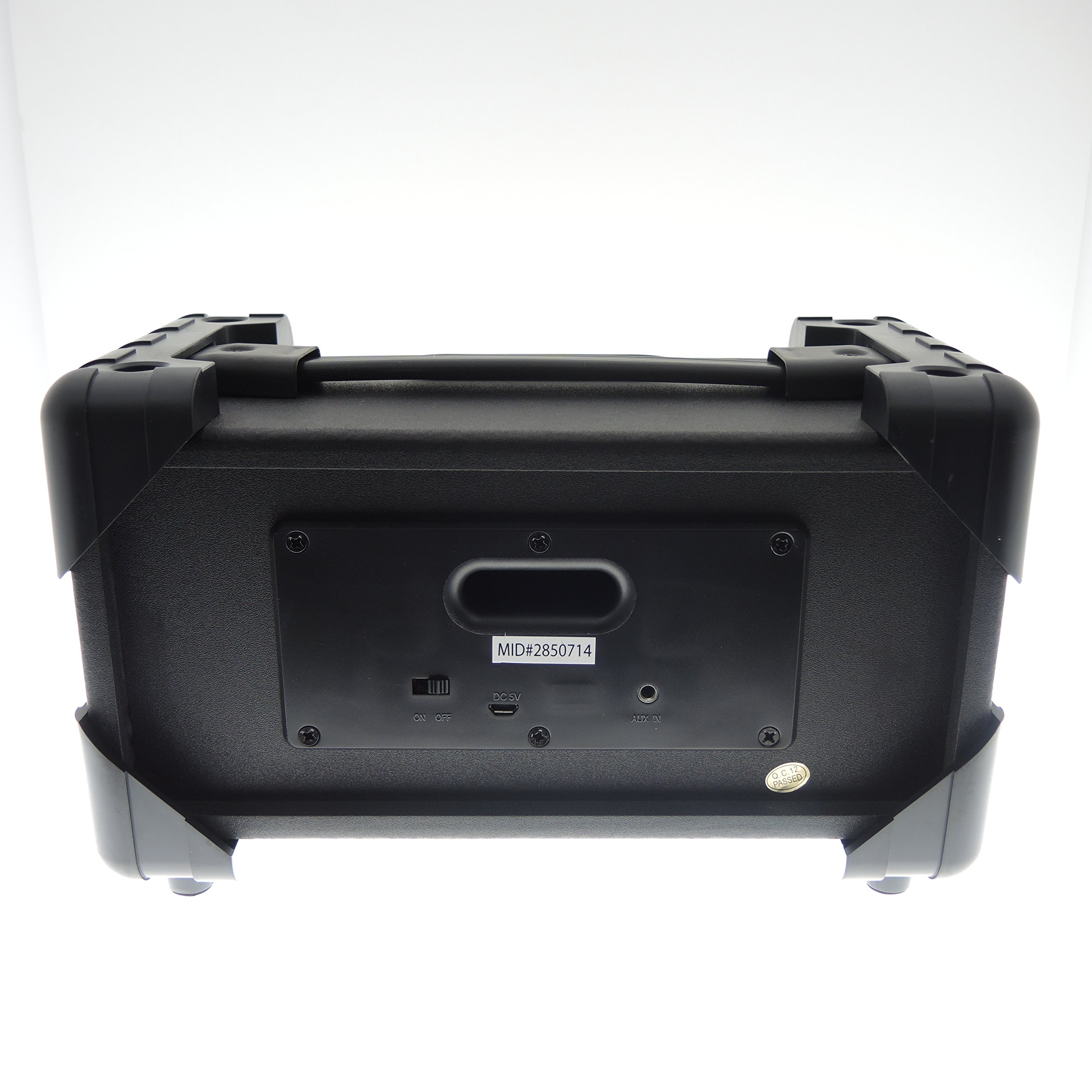Vivitar V143BT-BLK Bluetooth Retro Boom Box Speaker, Black