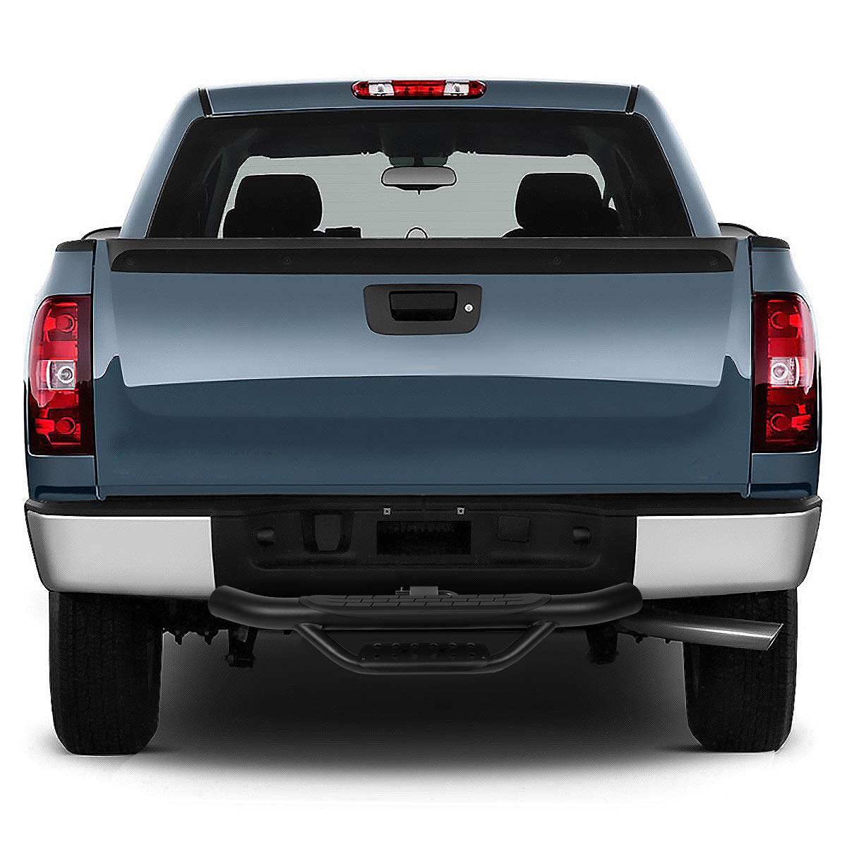 Auto Dynasty Universal 36 Inches Black Powdercoated Steel 2-Stage Tow Hitch Step Bar Board for 2 Inches Receiver Pickup Truck SUV Trailer