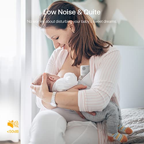 Goldeep Wearable Breastfeeding– Hands Free Portable,3 Modes & 12 Levels Electric Breast Pump – LCD Screen, No Leakage, Low Noise, 27mm Default/24mm Flange
