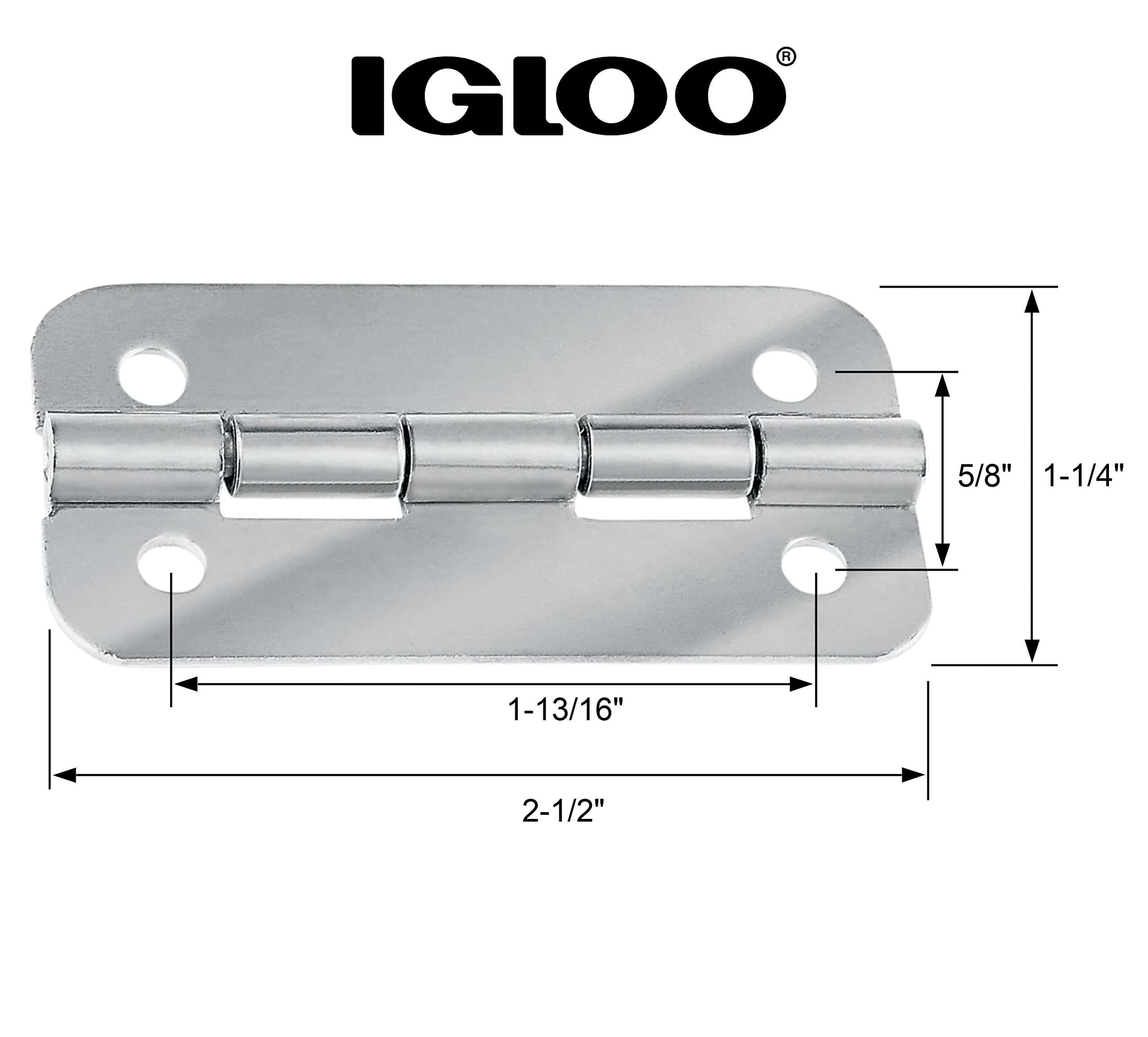 Igloo Cooler Heavy Duty Stainless Steel Hinges for Ice Chests (Set of 3)