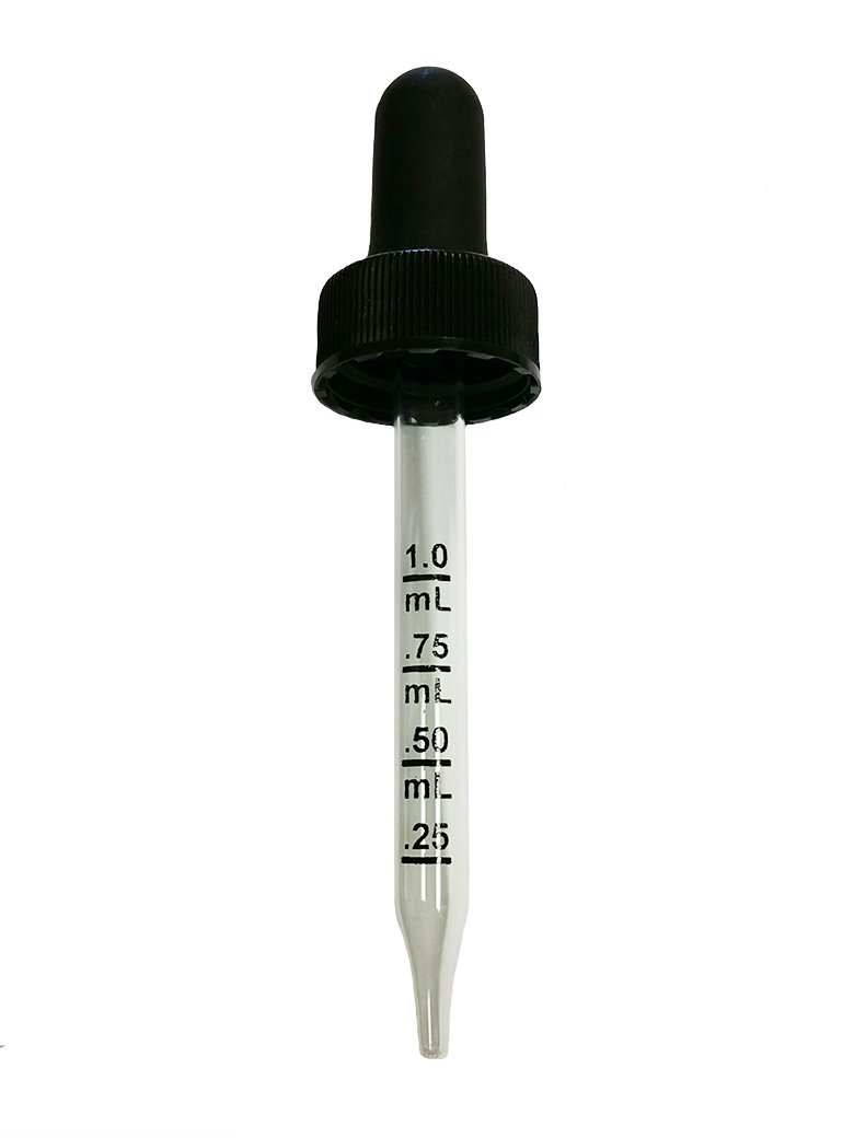 Measured Marked Dropper Top for 15ml .5 oz Ounce Boston Round Bottles10 Pack