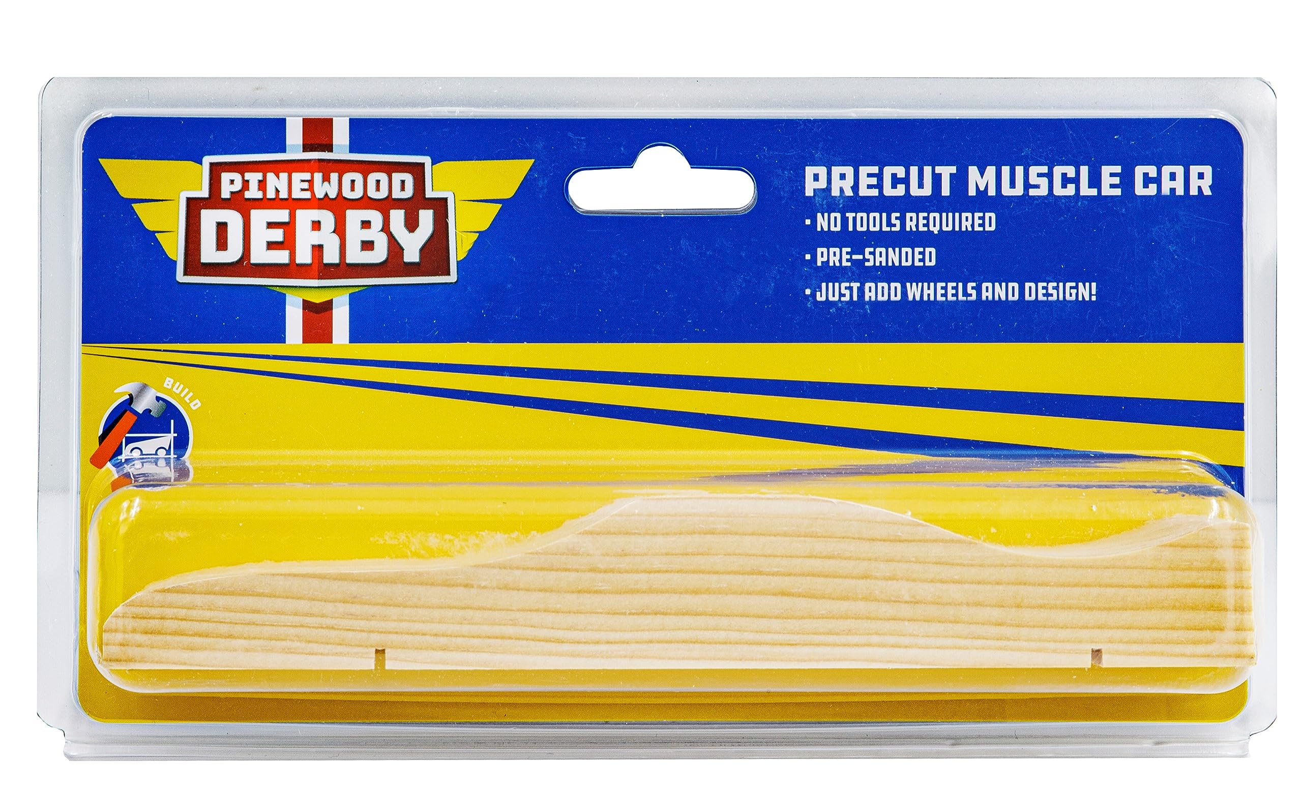 Boy Scouts of America Official Pinewood Derby Car Kit - Precut Muscle Car