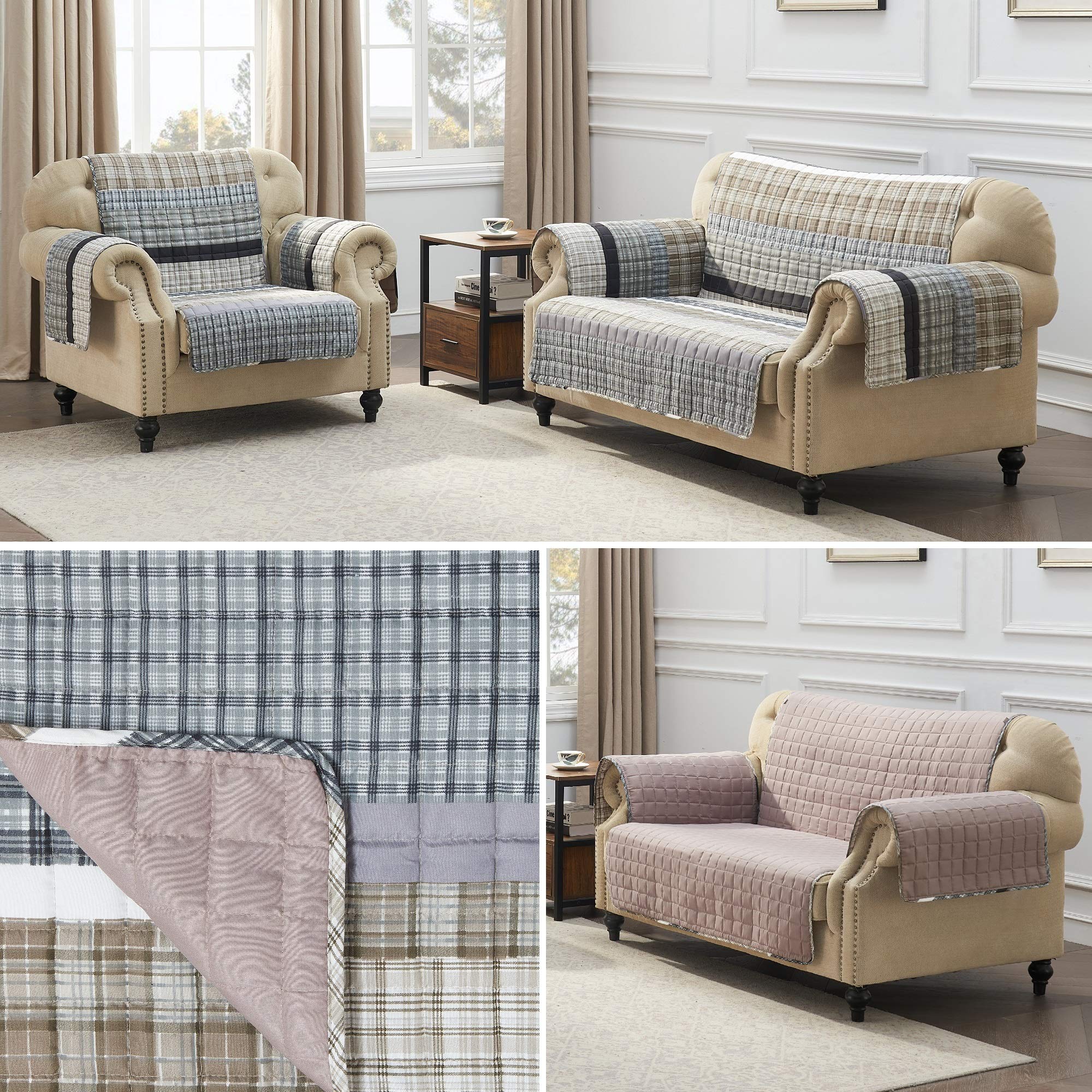 Barefoot Bungalow Gold Rush Slipcover, Loveseat, Gray