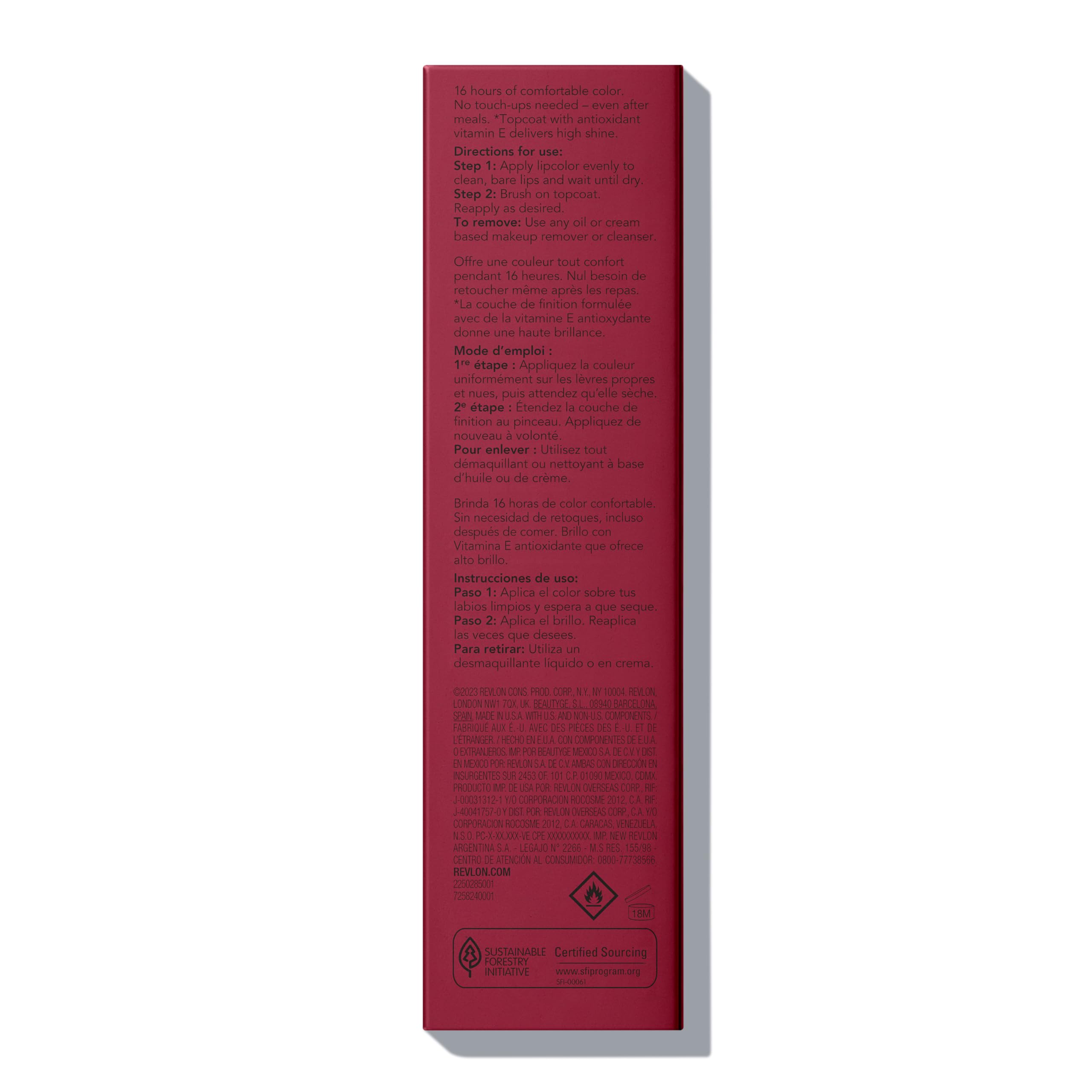 Revlon Liquid Lipstick with Clear Lip Gloss, ColorStay Overtime Lipcolor, Dual Ended with Vitamin E, 280 Stay Currant, 0.07 Fl Oz