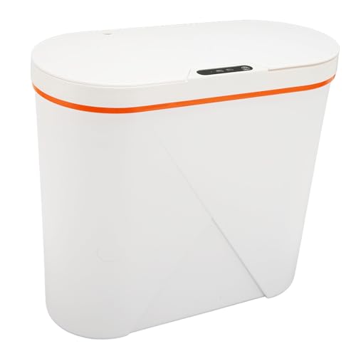 BROLEO Automatic Trash Can, Minimalist 15L Refillable Wide Mouth Trash Can with Essential Oil Diffuser for Bathroom, BROLEOg43w2of5tp