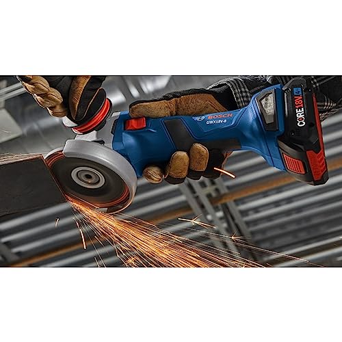 BOSCH GWX18V-8N 18V X-LOCK Brushless 4-1/2 In. Angle Grinder with Slide Switch (Bare Tool),Blue