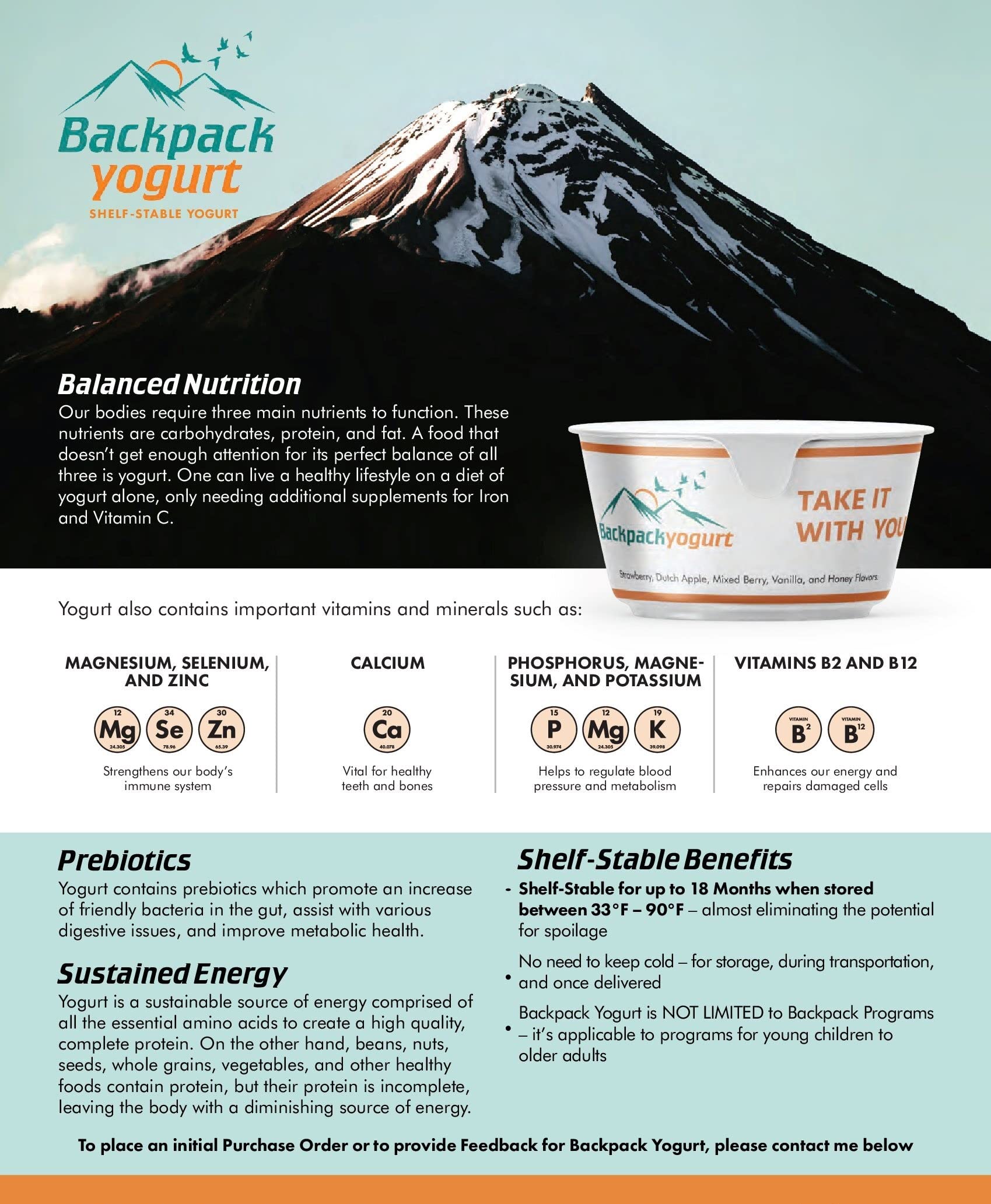 Backpack Yogurt, Strawberry 4 oz. (48 count) - Real Fruit Yogurt - No Fridge Needed - Kosher Certified - Gluten Free Snack For All Ages