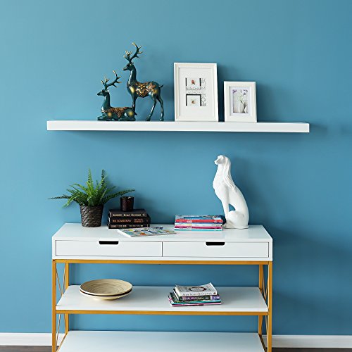 WELLAND New Chicago Floating Shelf, White Floating Wall Shelf Ledge Shelf, 60-inch, White