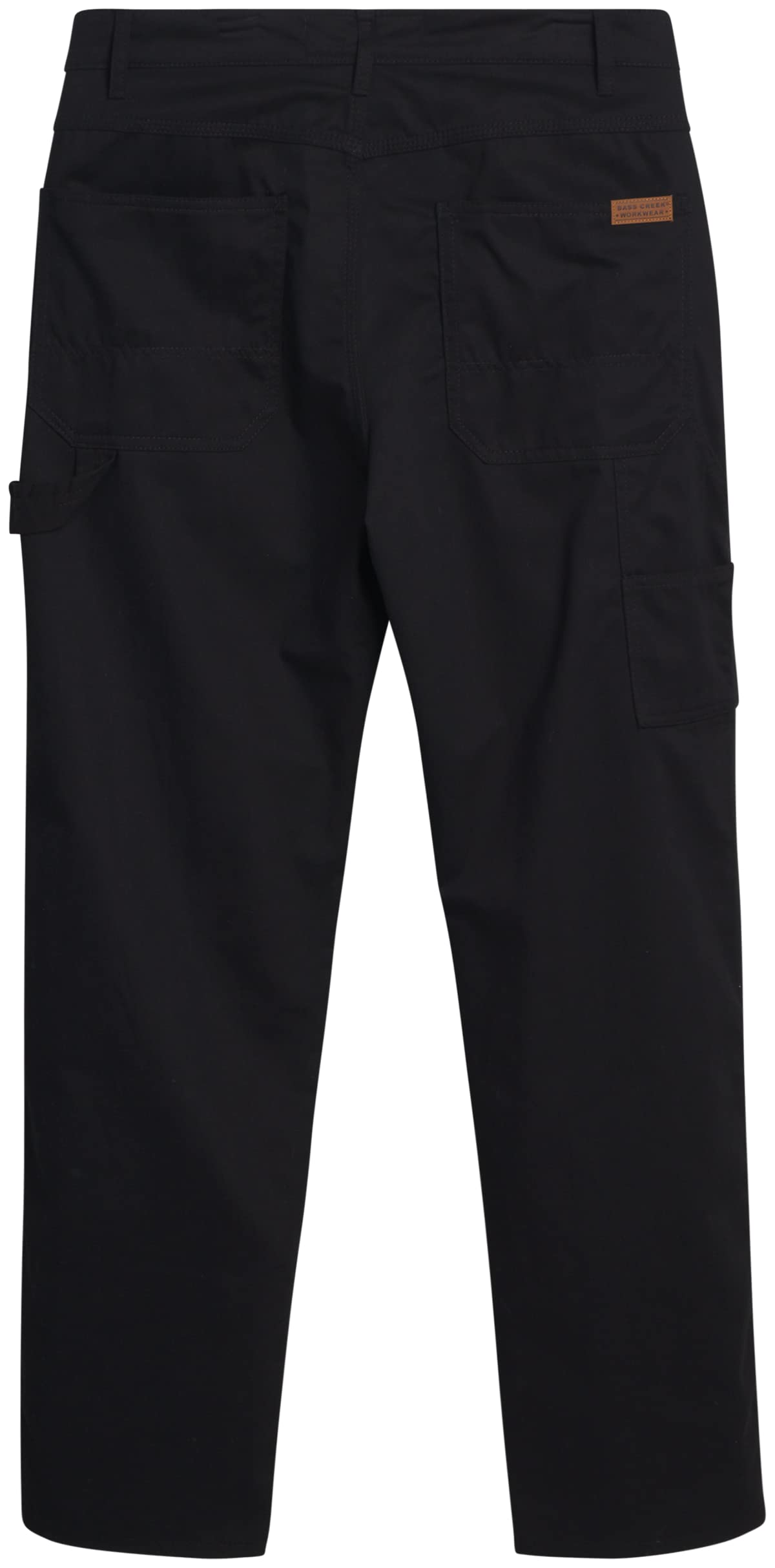 Bass Creek Outfitters Men's Pants - Twill Duck Canvas Carpenter Pants (Size: 30-40), Size 38, Black