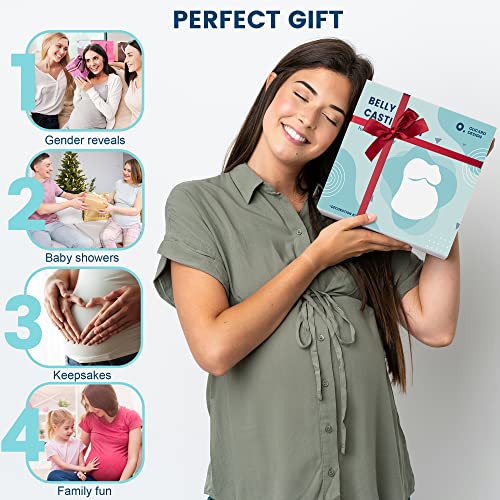 Olicard Belly Casting Kit Pregnancy, Belly Cast Kit for Expecting Mothers, Pregnancy Belly Mold Casting Kit, Unique Keepsake for Pregnant Belly, Perfect Baby Shower & Pregnancy Gifts (Glitter)