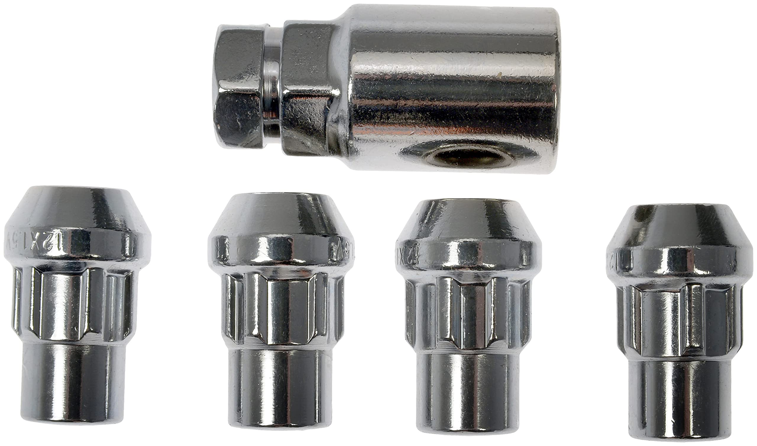 Dorman 712-328 Wheel Nut Lock Chrome Acorn Set M12-1.50 Compatible with Select Models, 4 Pack
