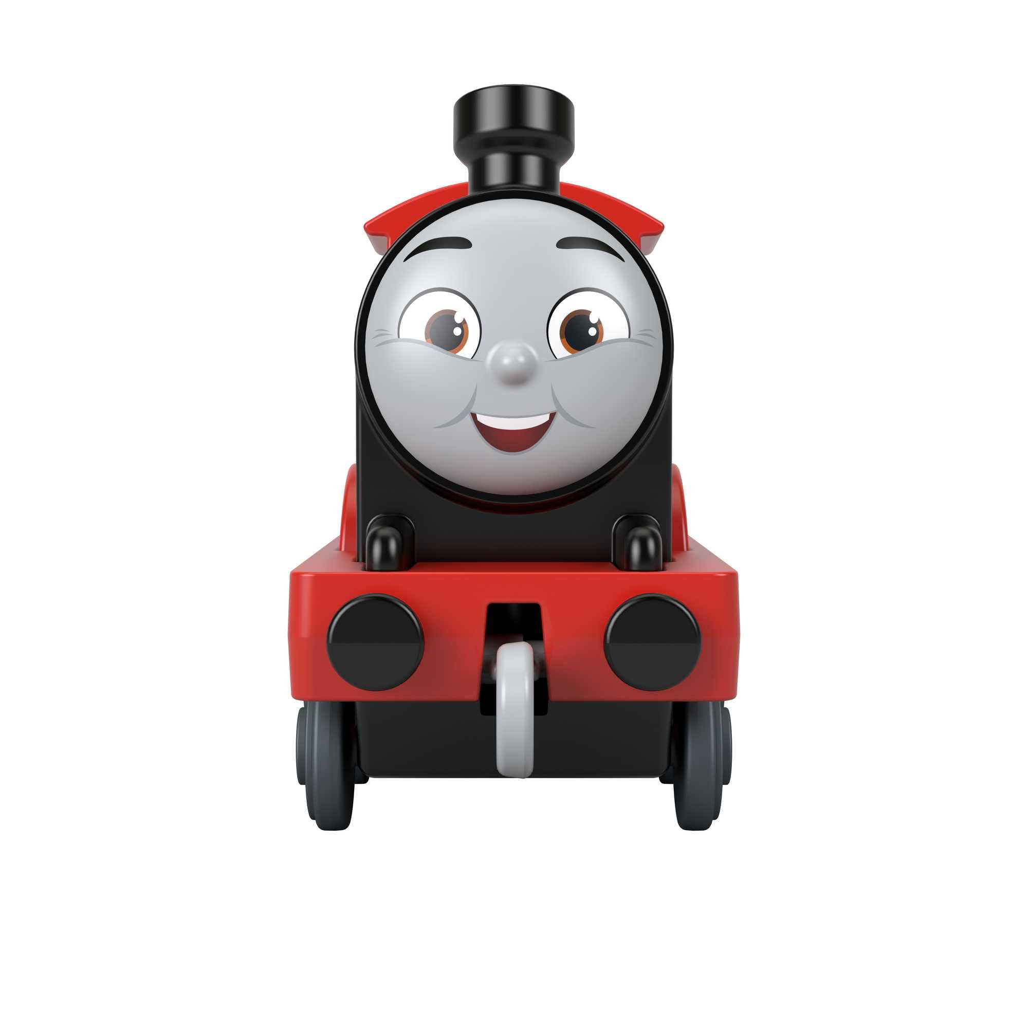 Thomas & Friends Fisher-Price die-cast Push-Along James Toy Train Engine for Preschool Kids Ages 3+
