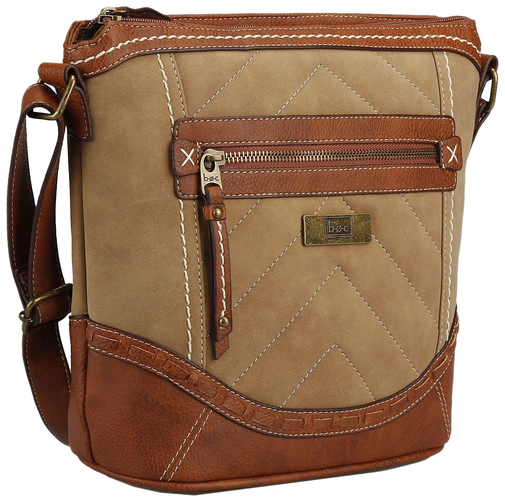 b.o.c. Bethany Point Crossbody Saddle/Chocolate One Size