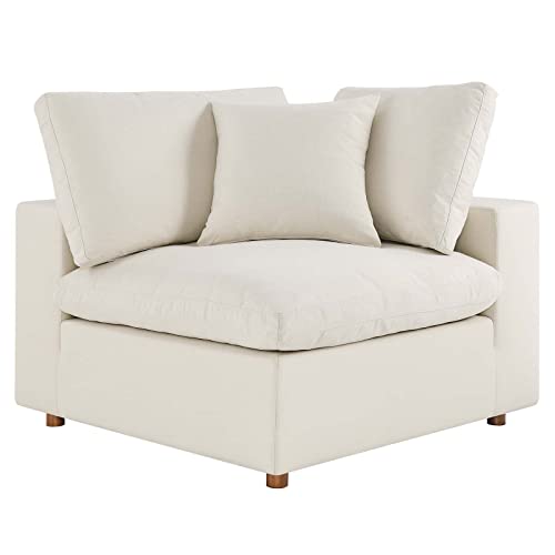 Modway Commix Modular Sofa, Loveseat sectional, Light Beige Fabric