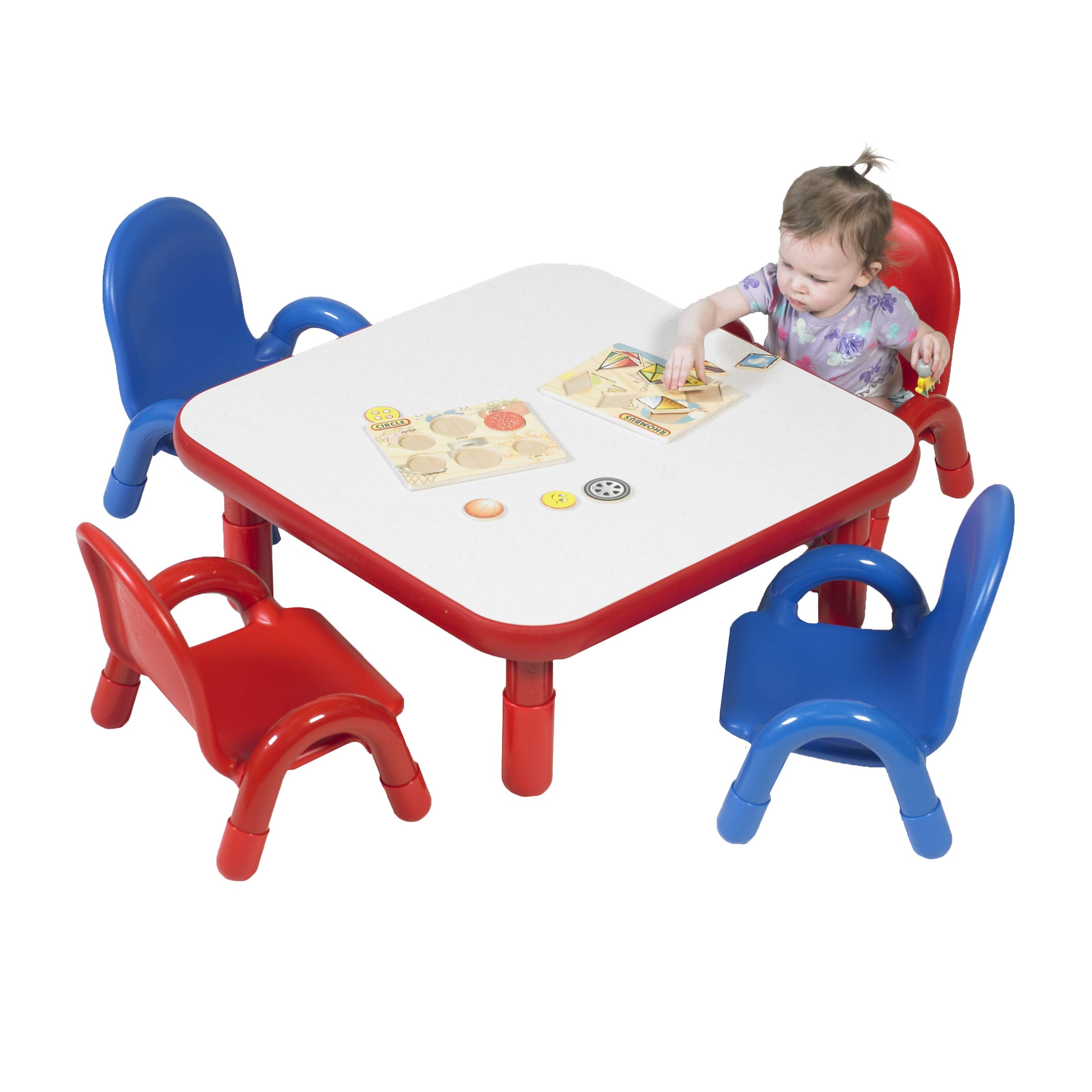 Children’s Factory Toddler Table & Chair Set CANDY APPLE RED