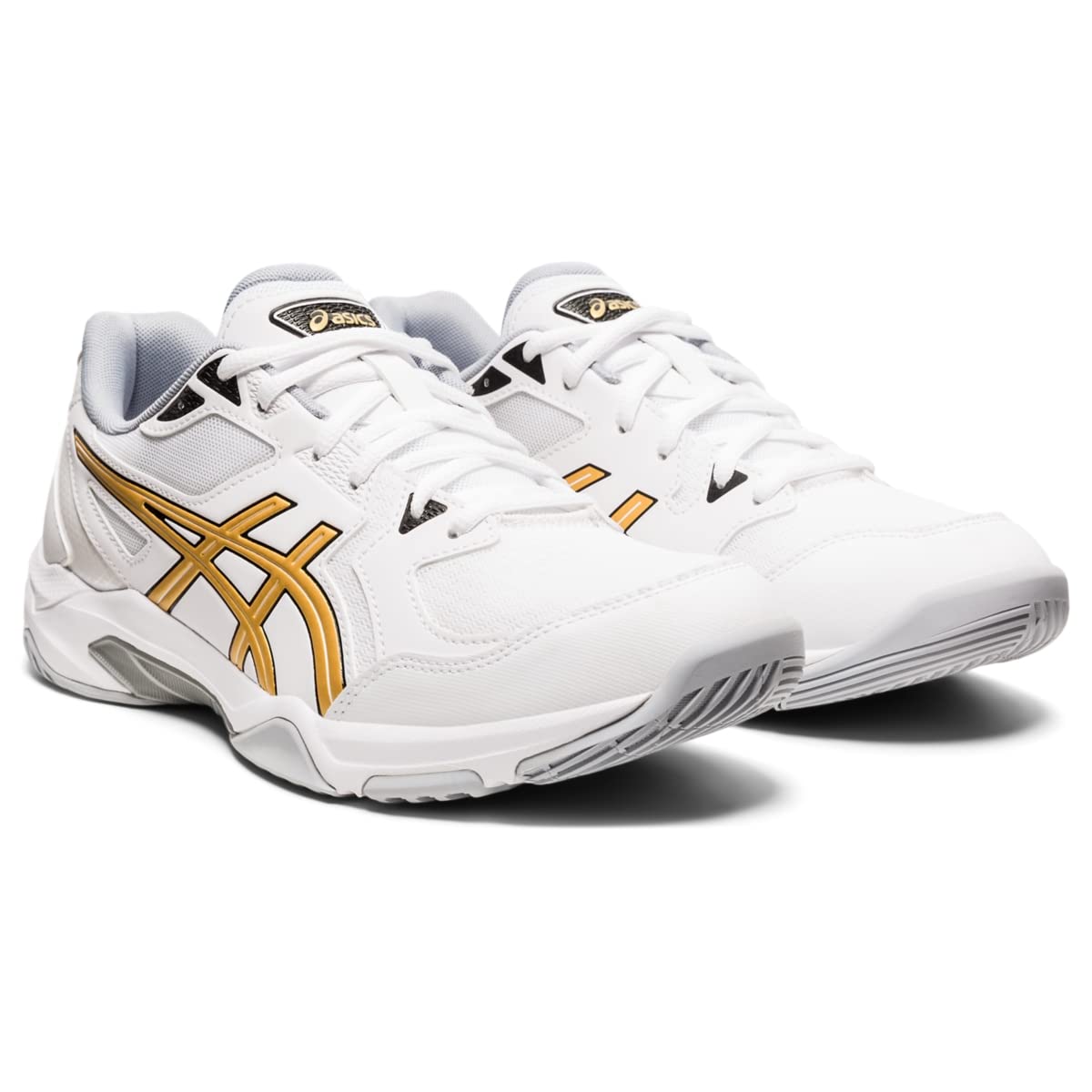 ASICS Men's Gel-Rocket 10 Indoor Court Shoes, 10.5, White/Pure Gold