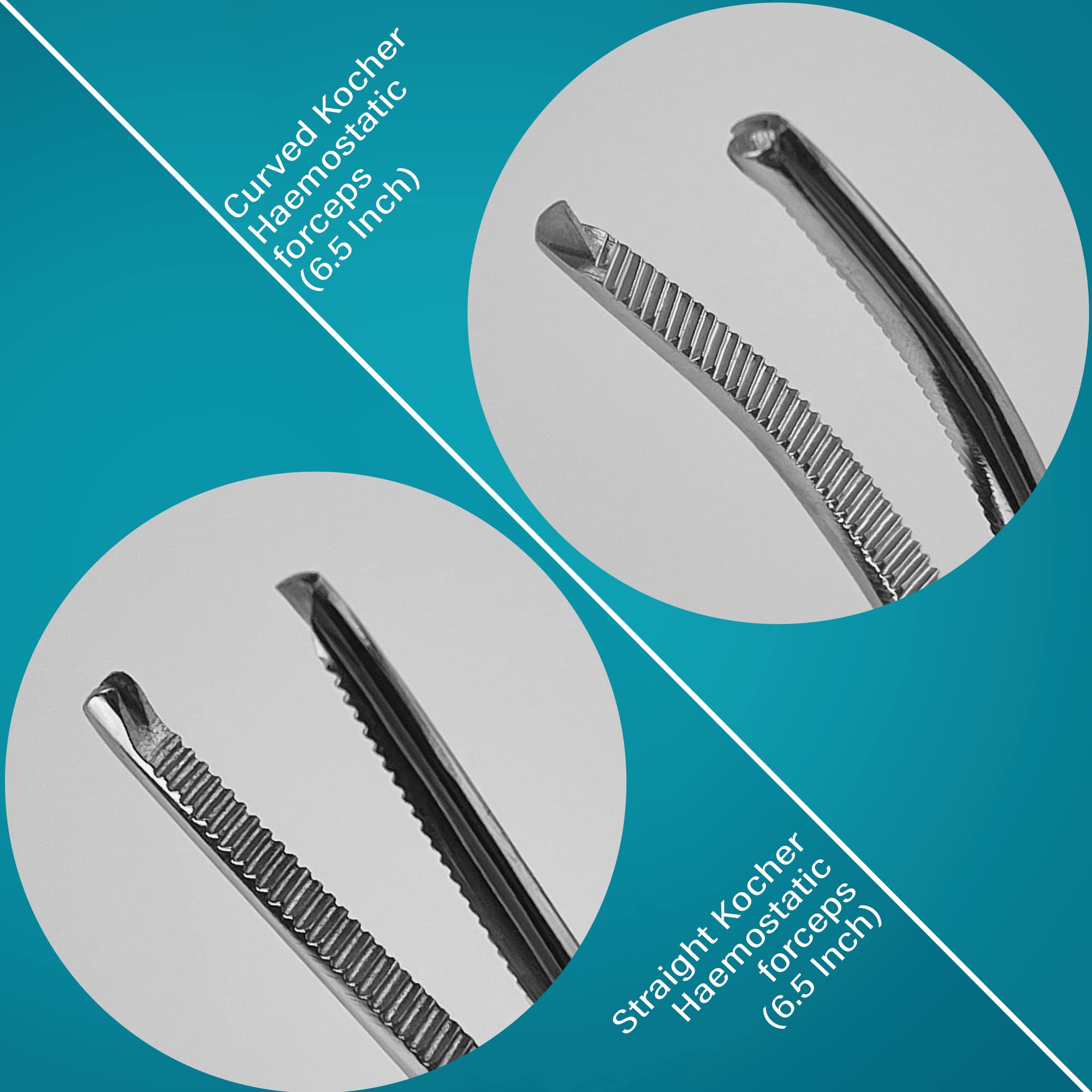 DEXSUR Veterinary Umbilical Cord Scissor Kit, Reusable, High-Grade Stainless Steel Autoclavable, Durable - 7 Pcs