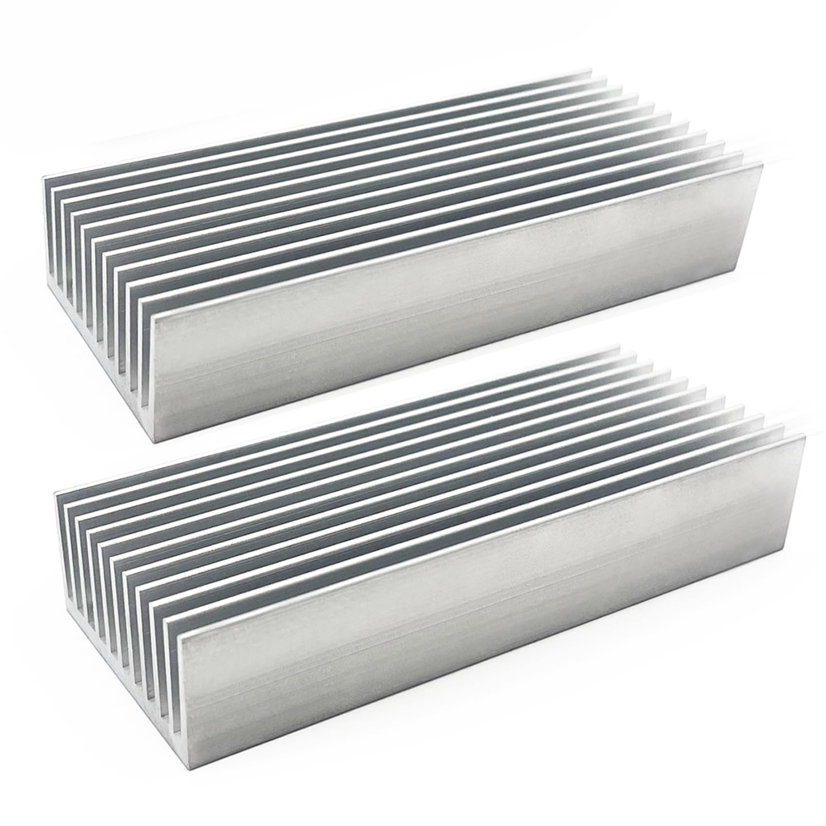 Awxlumv 2Pcs Aluminum Heatsink 100 x 40 x 20mm/ 3.94x1.57x0.79 inch Heat Sink Chipset Diffusion Cooling Fin Comb Heat Sinks Cooler for LED Peltier Thermal Module Tec1-12706 High Power Amplifi