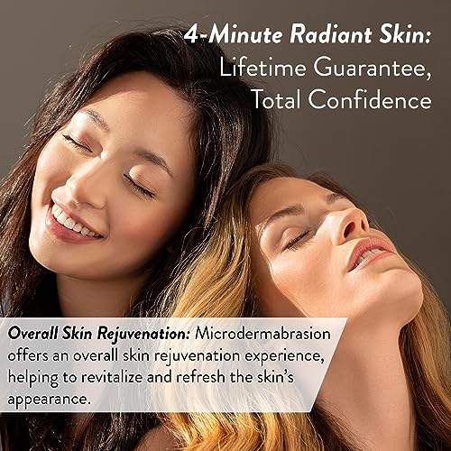 Microderm GLO Diamond Microdermabrasion Machine and Suction Tool - Clinical Micro Dermabrasion Kit for Anti Aging, Advanced Home Facial Treatment System, Blackhead Remover & Exfoliator for Acne Scars