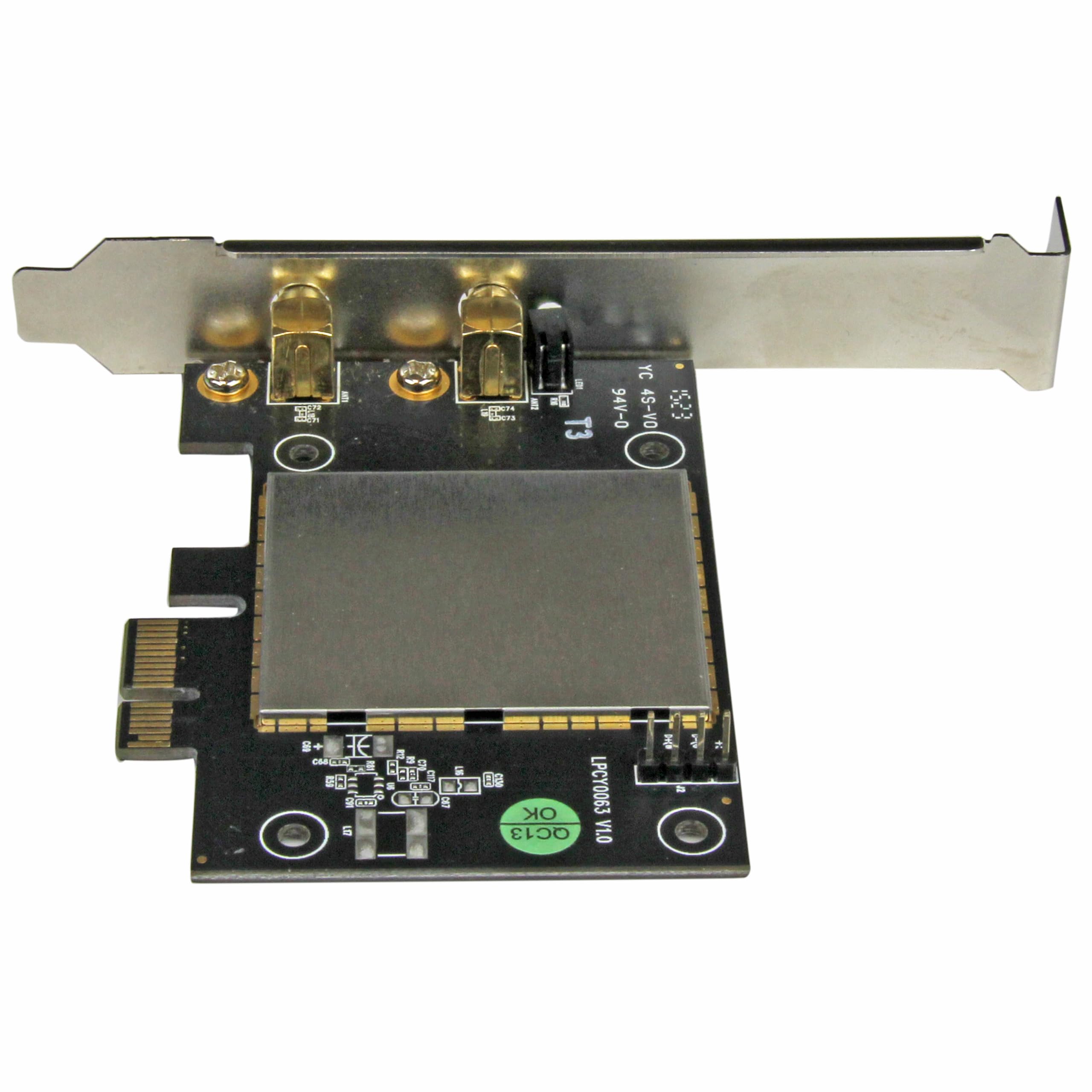 StarTech.com AC600 Wireless-AC Network Adapter - 802.11ac, PCI Express - Dual Band 2.4GHz / 5GHz PCIe Wireless Network Card, TAA (PEX433WAC11)