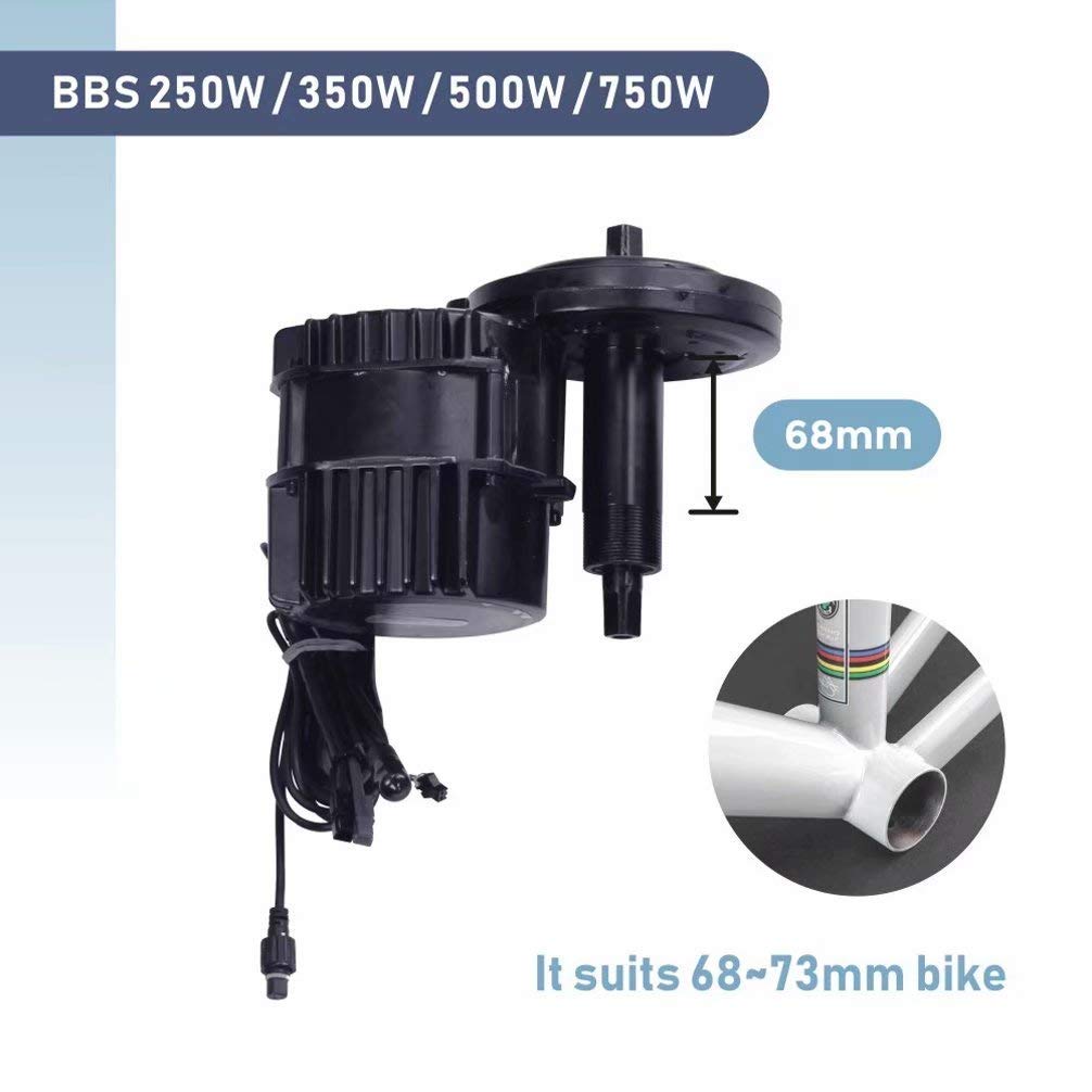 BAFANG Mid Drive Motor Kit 750W Electric Bicycle Conversion Kits 8fun BBS02B for eBike Central Engine with 48v 52v Lithium Li-ion Battery and Display(Optinal) for Mountain Bike
