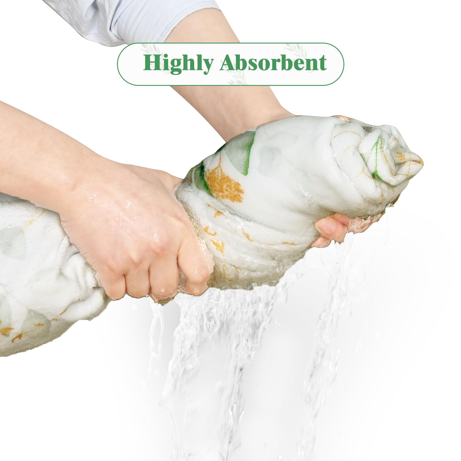 ASPMIZ 3 Pcs Towel Set with Beach Towels Oversized Clearance, Hand Towel, Dish Towel, Absorbent Microfiber Beach Towels for Adults, Summer Green Leaf Large Beach Bath Towel Quick Dry, 31x 59 Inch
