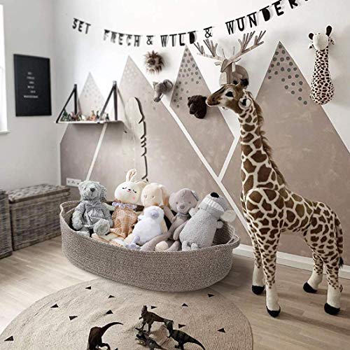 Baby Changing Basket - Moses Basket Changing Table Topper and Thick Foam Pad with Removable Cotton Mattress Cover, 100% Cotton Boho Nursery Decor with Storage Bag (BBYCHGBSKT01)