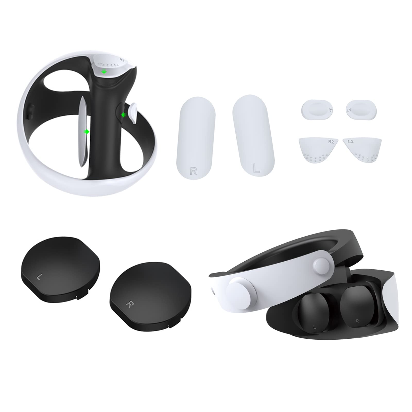 Babaliya Game Controller Silicone Pad, Anti-dust Cover for PS VR2 Lens, Accessories Kit Compatible with Playstation VR2, Anti-Sweat, Non-Slip, Easy to Install, Precise Cut1