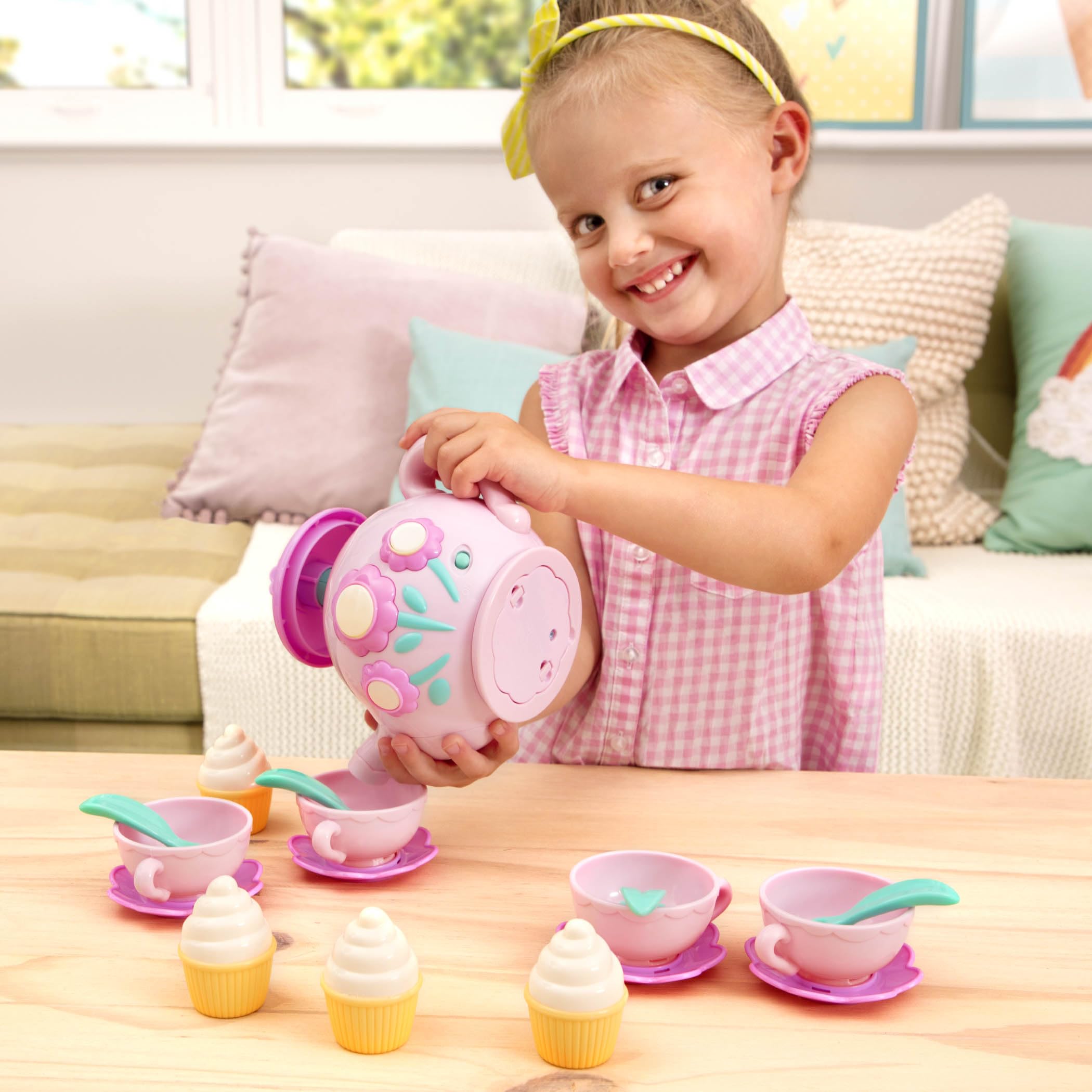 Battat- Play Circle- Singing Teapot β Toy Food β Pretend Play- Kitchen Set β 3 years + (17 Pcs)